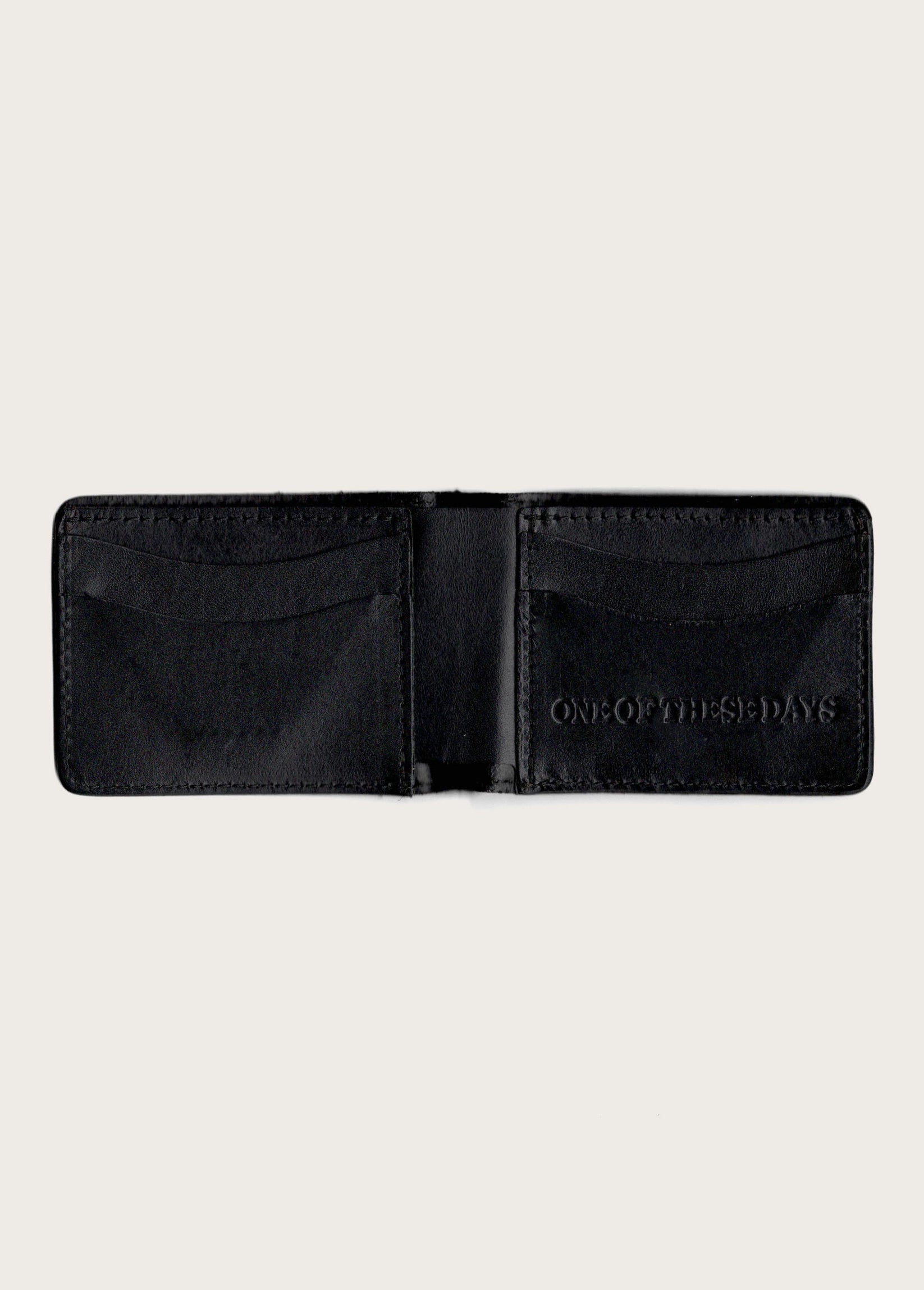 Just For A Moment Leather Bi Fold Wallet | Black – One Of These Days