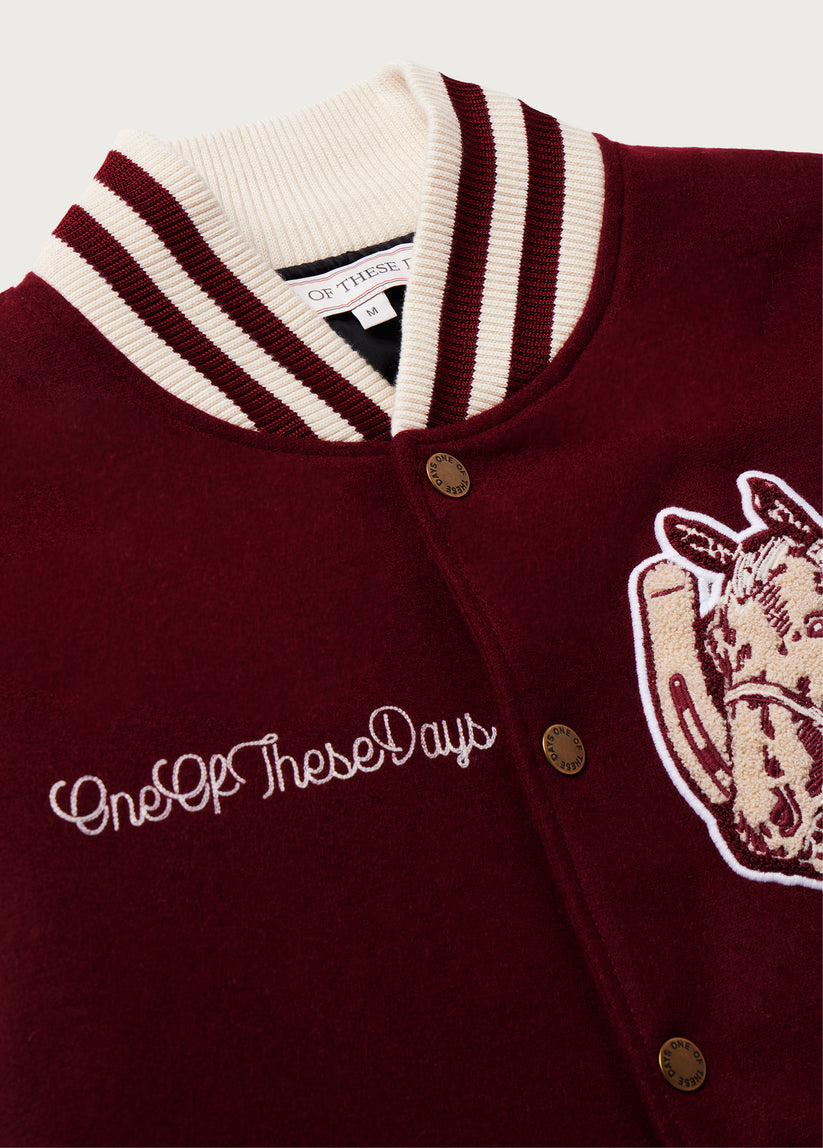 Horseshoe Varsity Jacket | Cardinal | Crossroads Of The Big Sky ...