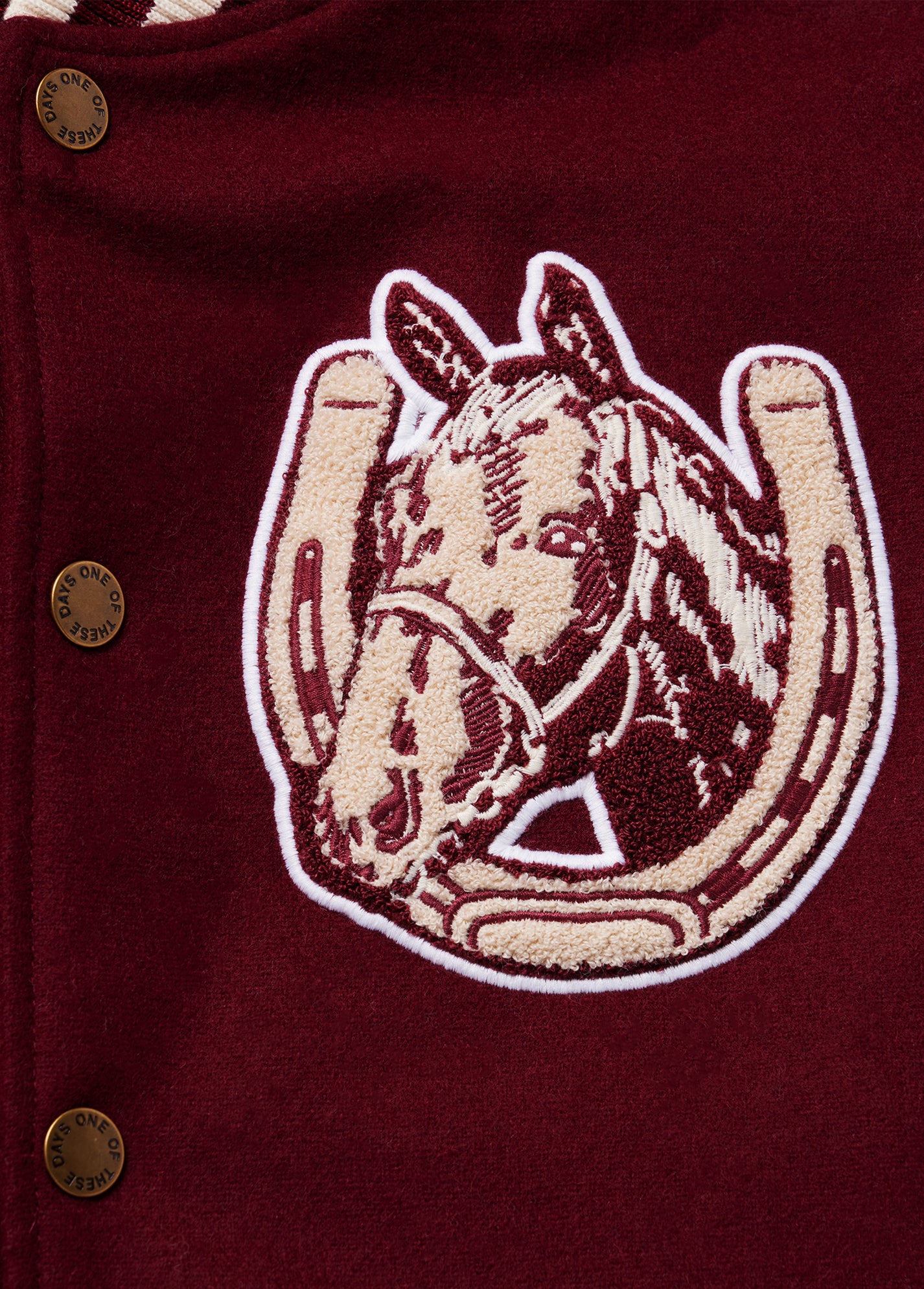 Horseshoe Varsity Jacket | Cardinal | Crossroads Of The Big Sky ...