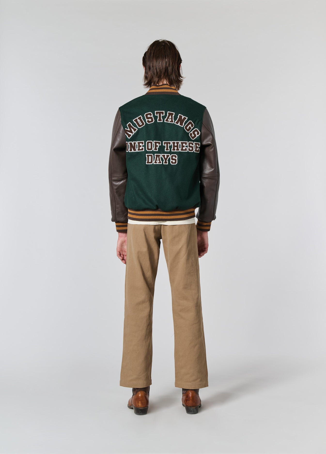 Mustang Varsity Jacket | Green | Crossroads Of The Big Sky Collection ...