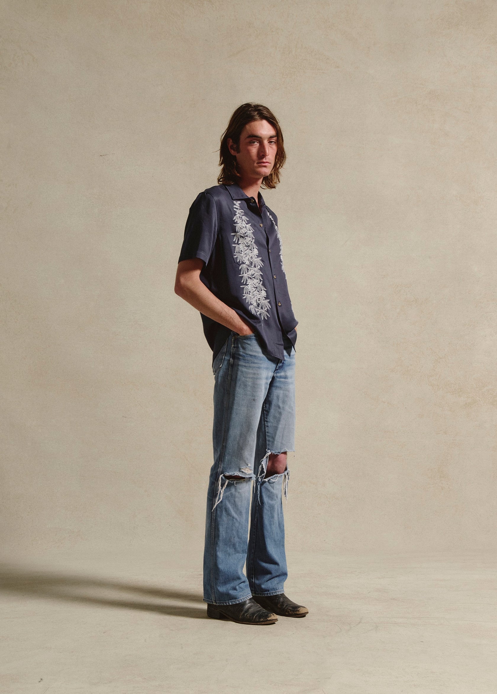 Stalks Camp Shirt | Navy | A Fantasy | One Of These Days