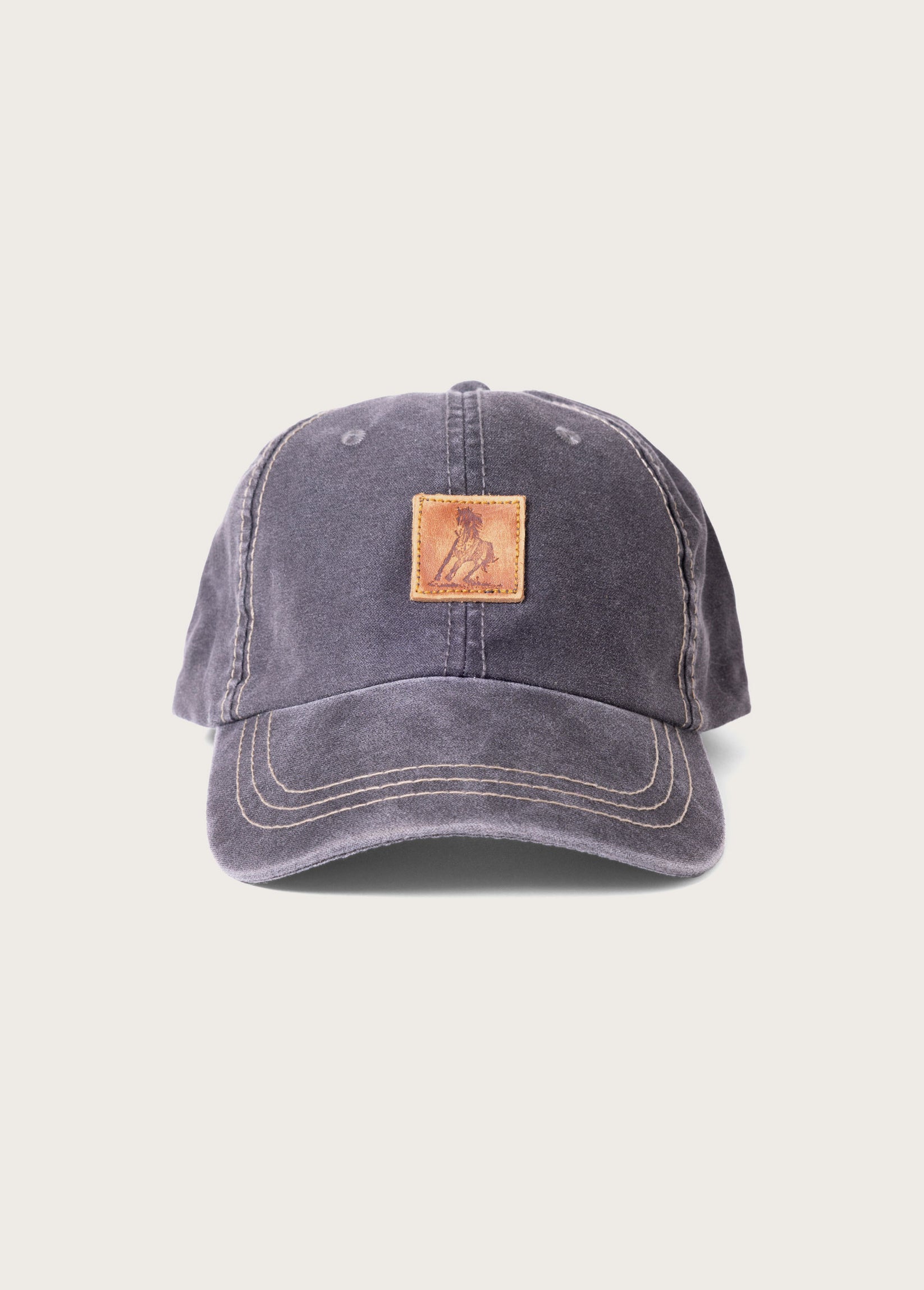 Running Horse Leather Patch Hat | Charcoal | One Of These Days