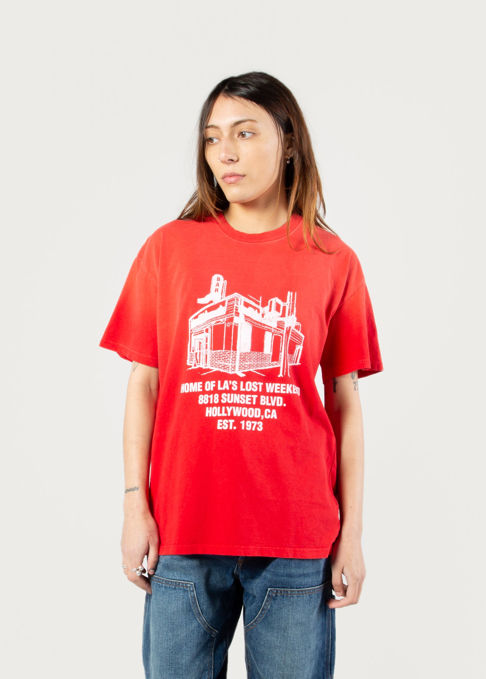 Lost Weekend Bar Tee | Red | Lost Weekend Collection | One Of These Days