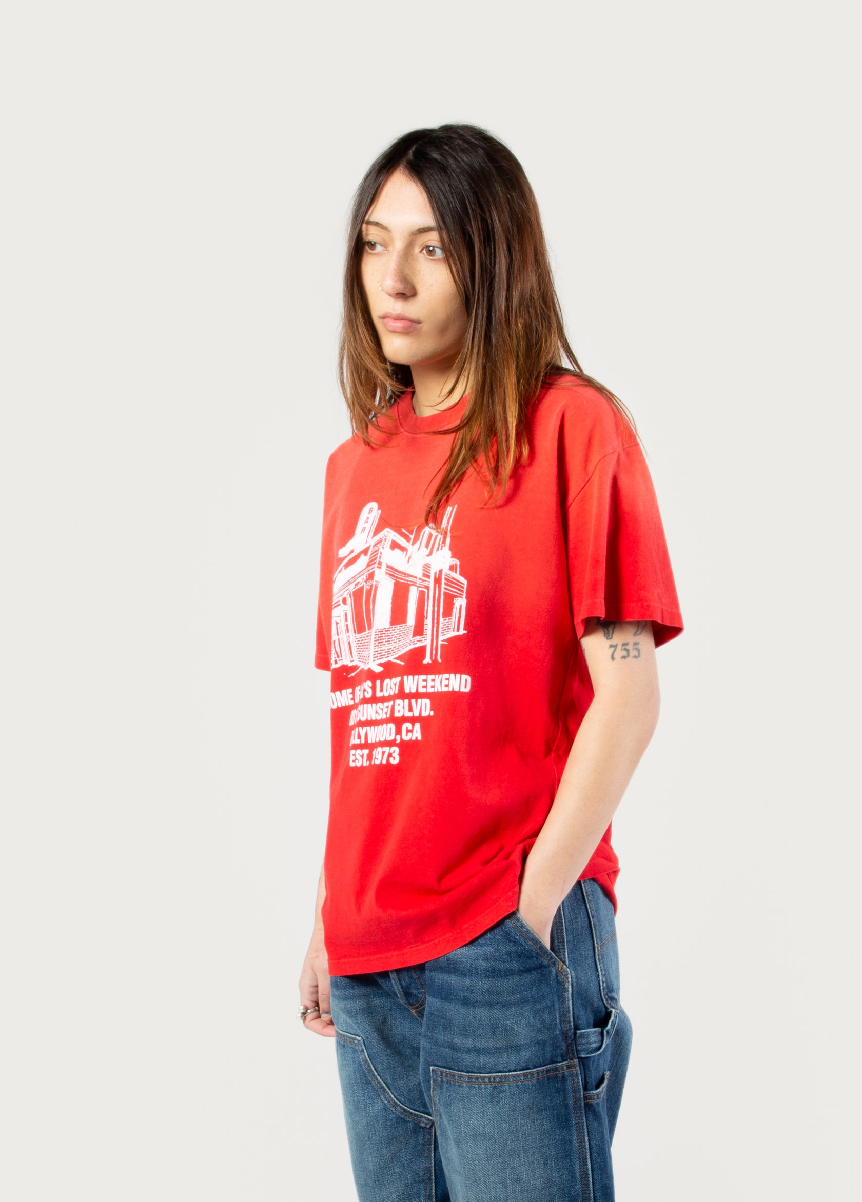 Lost Weekend Bar Tee | Red | Lost Weekend Collection | One Of These Days
