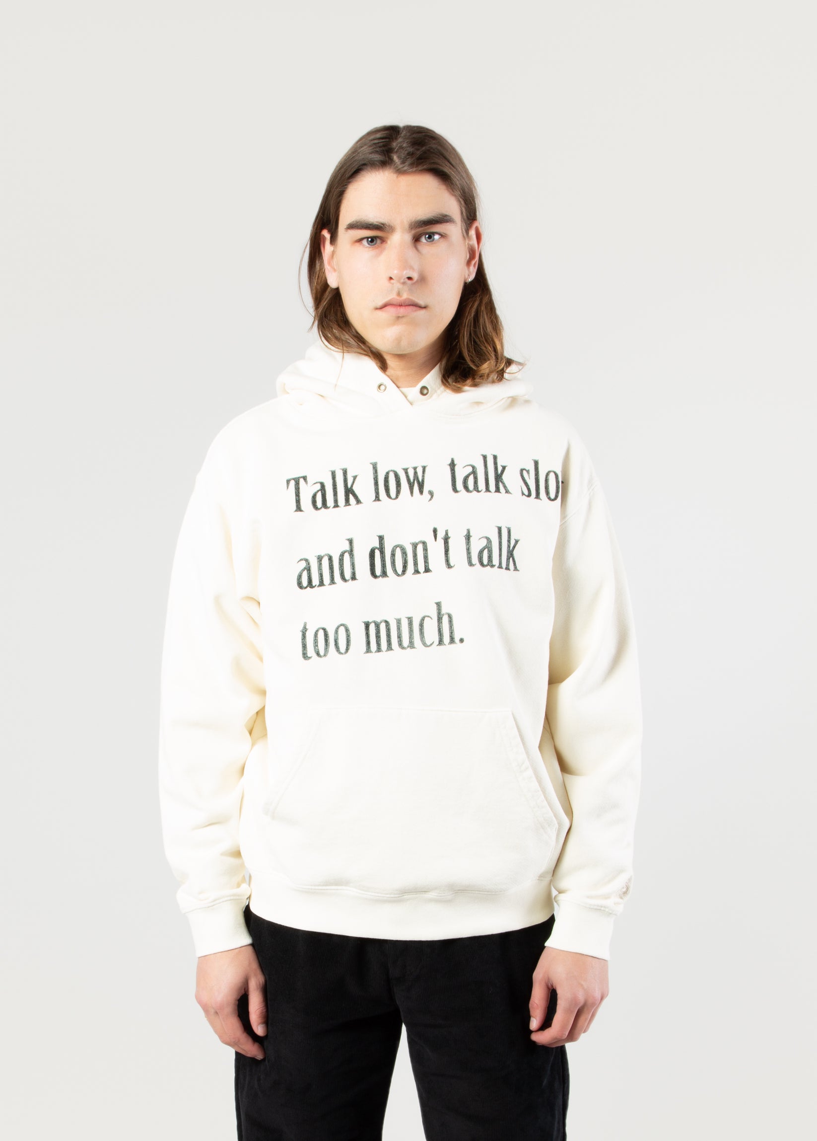 Talk Low, Talk Slow Hooded Sweatshirt | Bone | Lost Weekend Collection ...